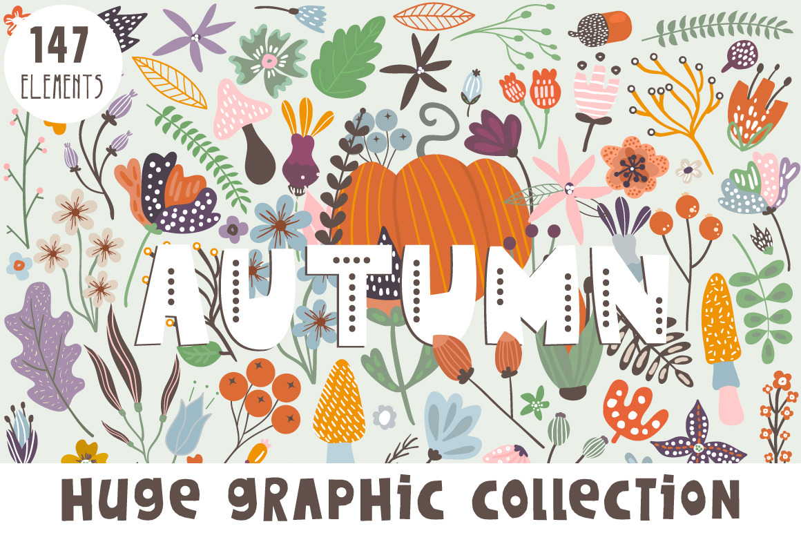 Autumn graphic collection, a Decorative Illustration by solmariart
