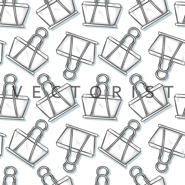 Seamless pattern with binder clip, a Pattern Graphic by Vectorist