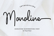 Monoline | Signature Handwriting font
