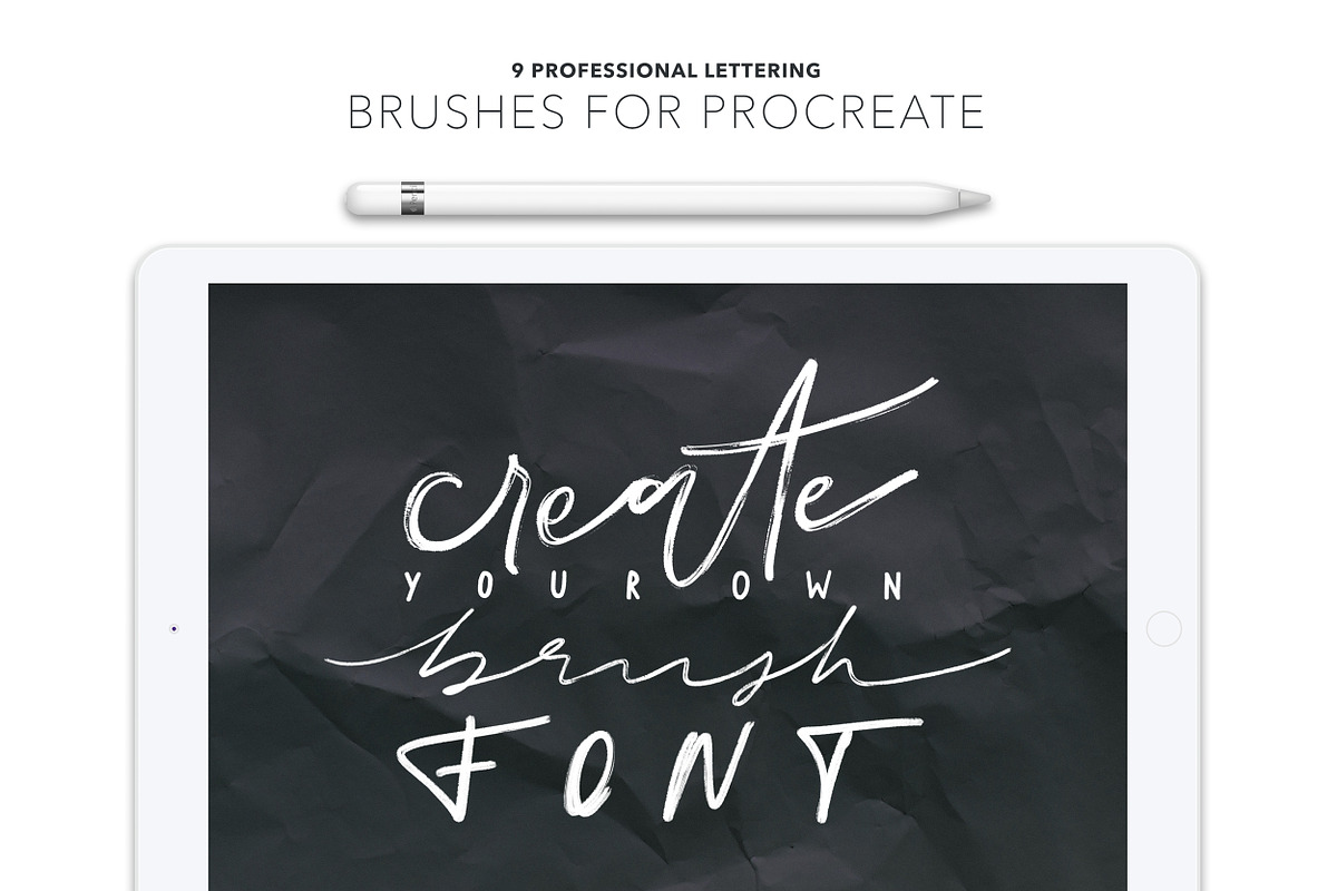 Procreate Lettering Brush Bundle, a Brush Add-On by friday supply