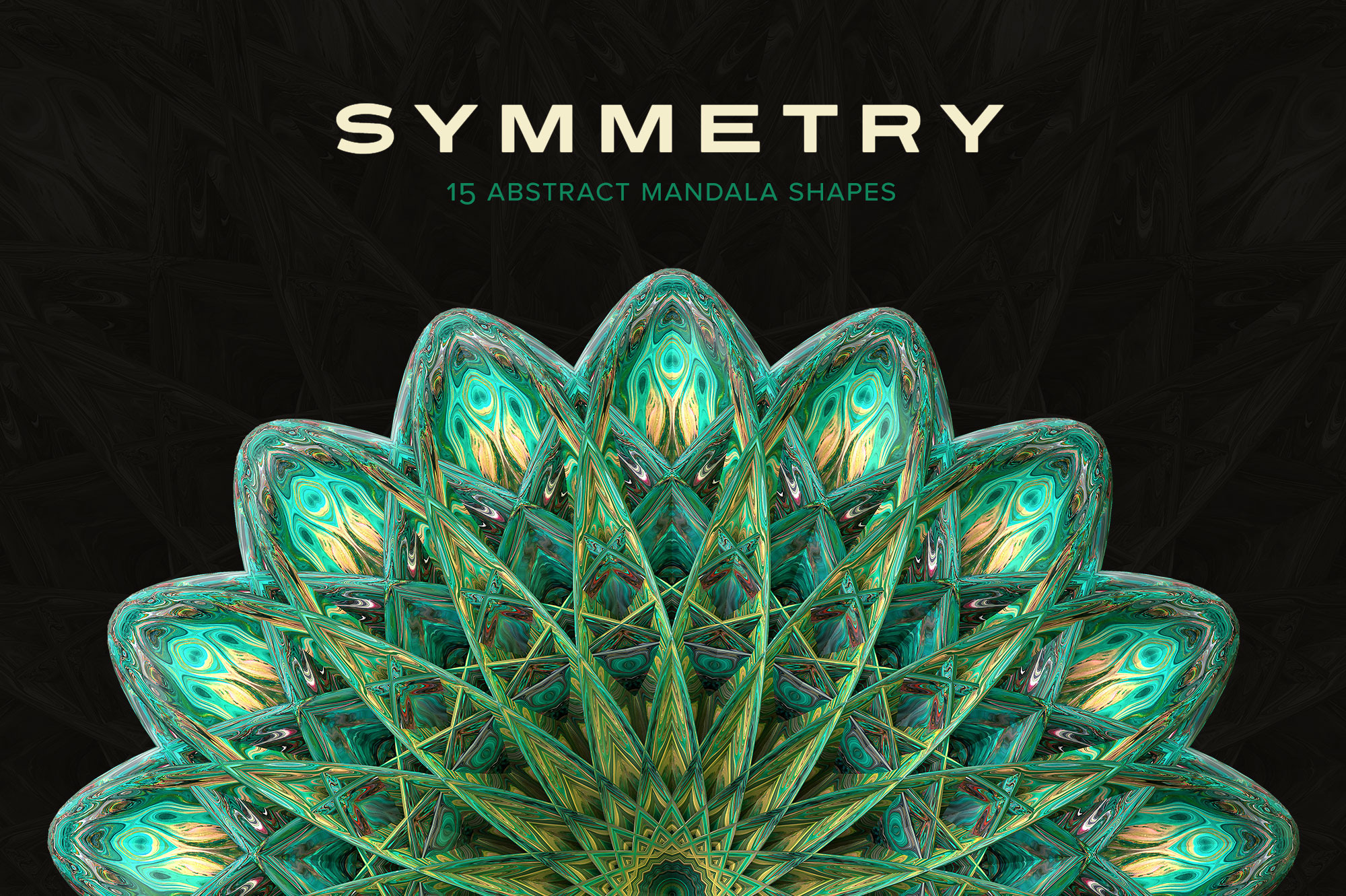 Symmetry: 15 Mandala Shapes, a Texture Graphic by Chroma Supply