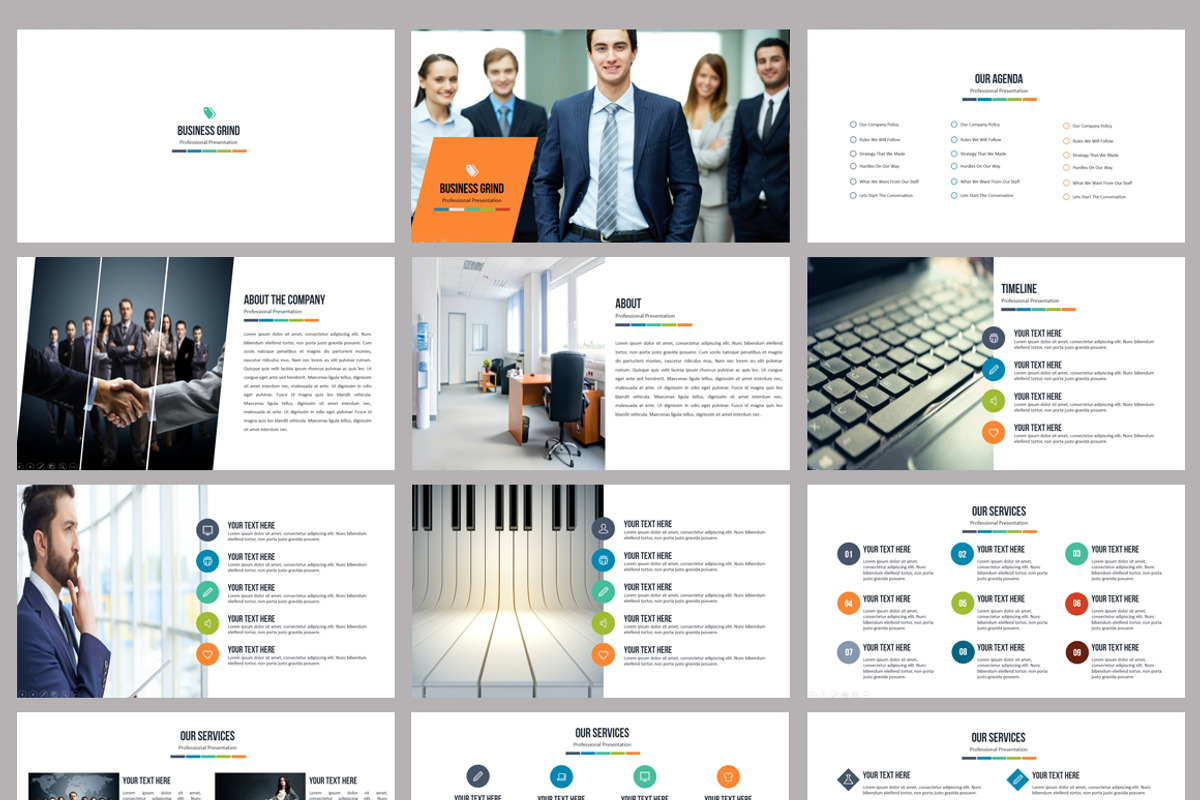 Business Grind Powerpoint Template, a Presentation Template by Creative ...