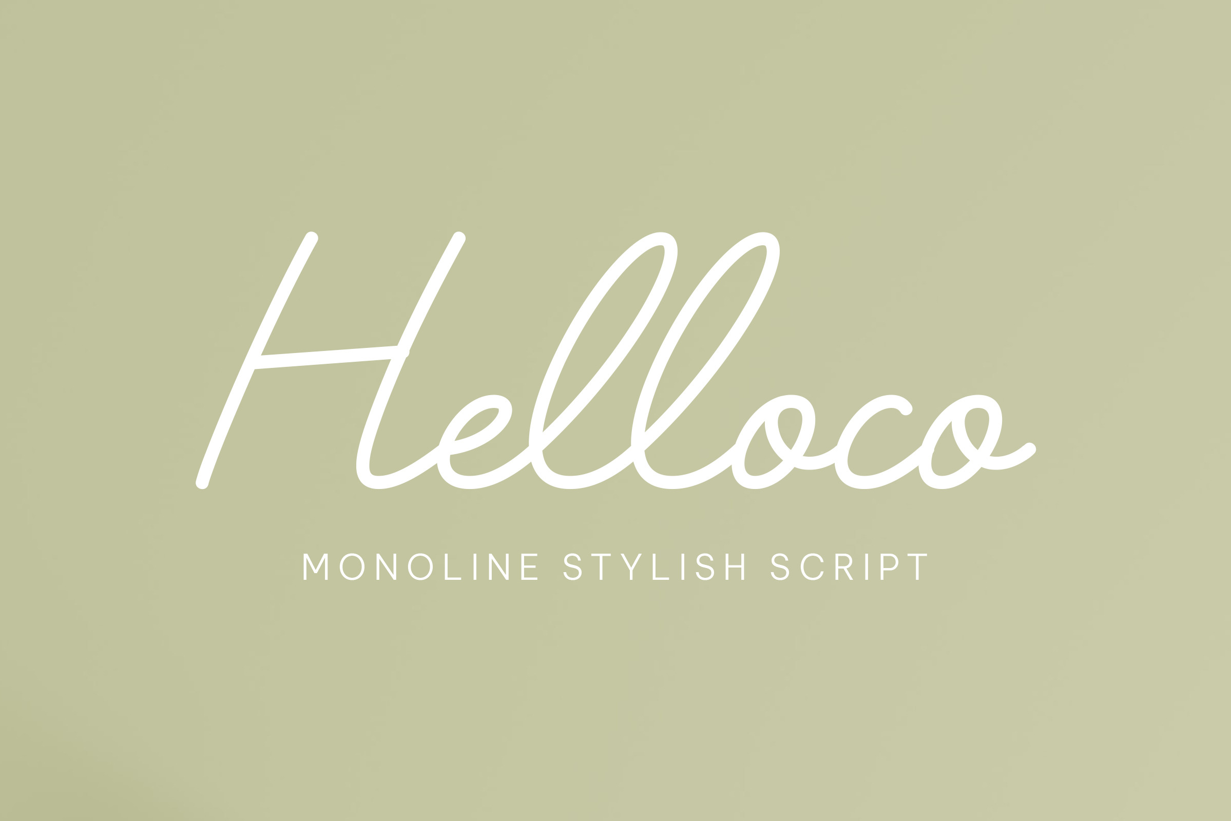 Helloco - Monoline stylish script | Creative Market
