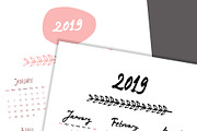 2 Hand Written Calendars 2019, an Illustration by La Inspiratriz