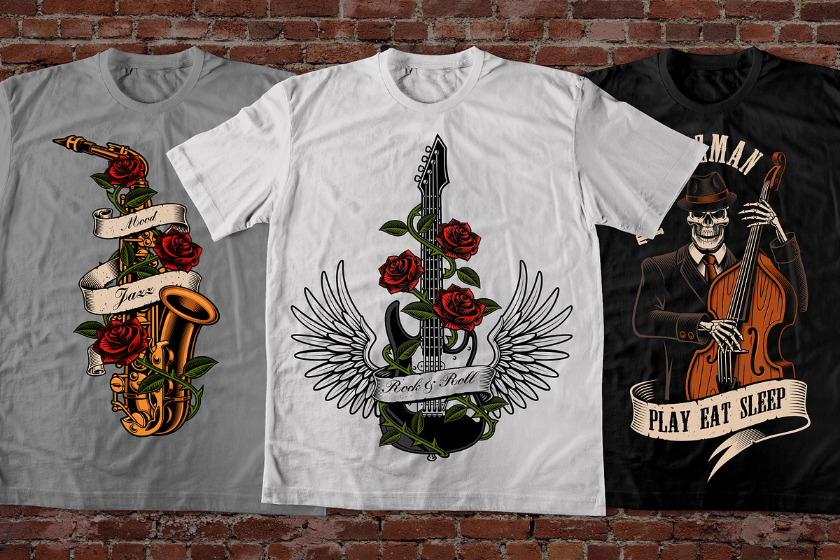 100 T-shirt Designs Bundle, an Illustration by Harry Kasyanov
