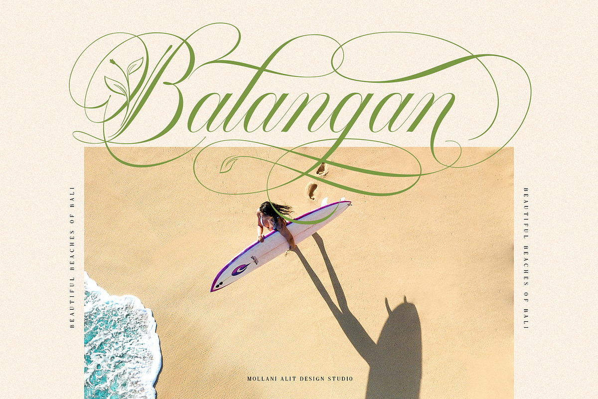 Mollani Nature Script, a Script Font by alit design