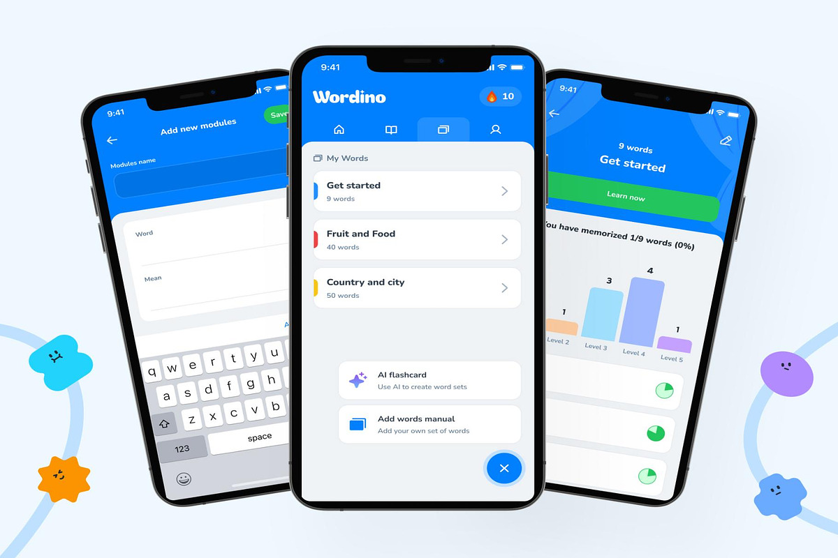 Wordino - Learning Language App UI Kit
