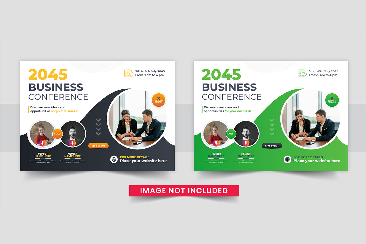 Horizontal Conference Flyer template