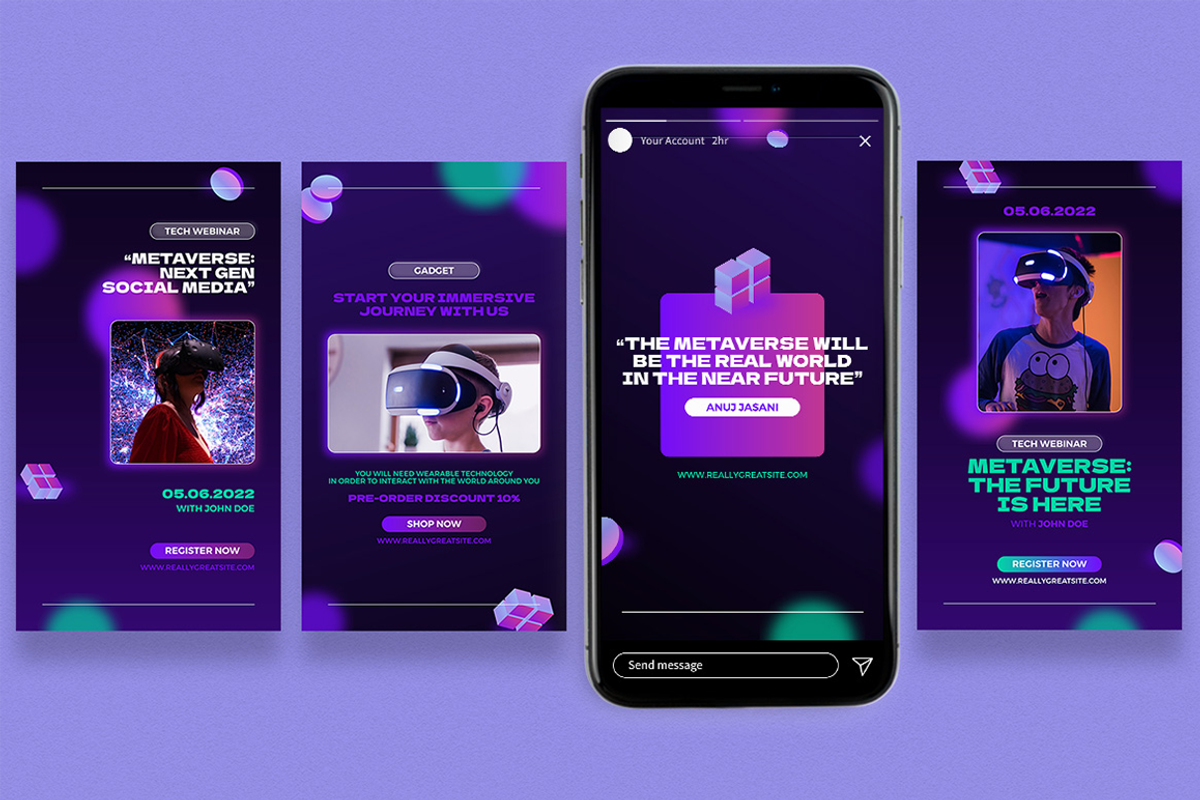 Veta - Metaverse Instagram Stories, a Social Media Template by Attype ...