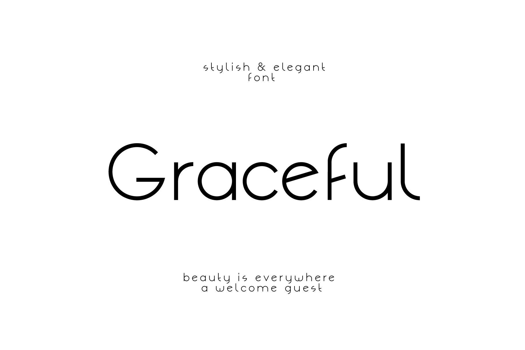 Graceful Font, a Sans Serif Font by denisgorelkin