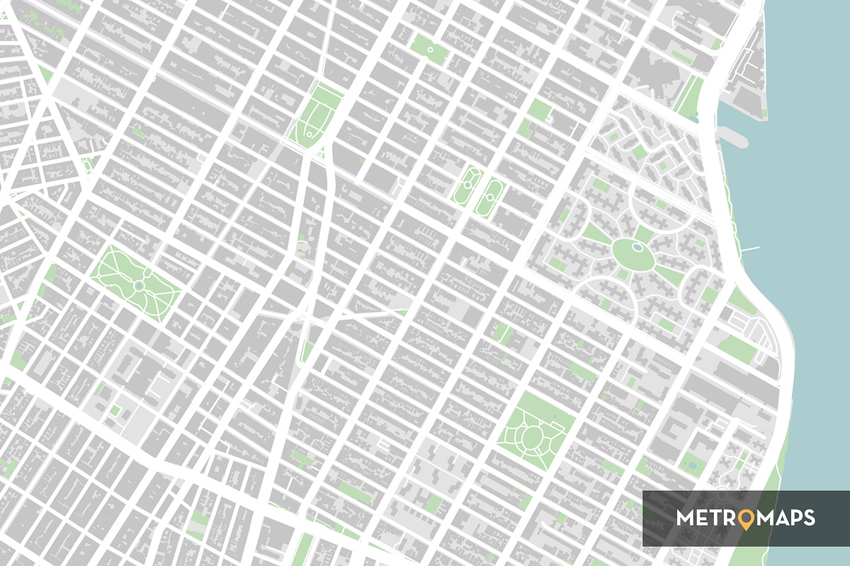 New York Map – Pale / Regular, an Illustration by MetroMaps