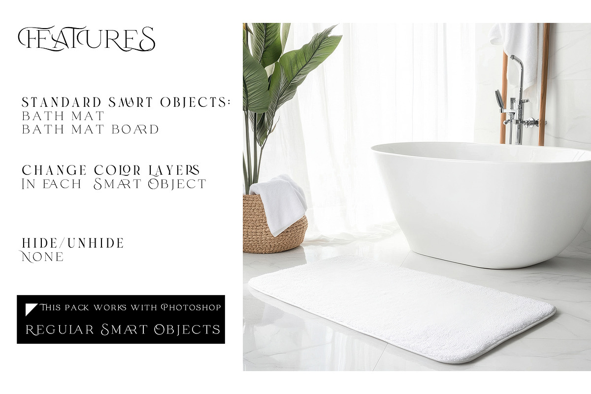 Bath Mat Mockups, a Household Mockup by mock-ups