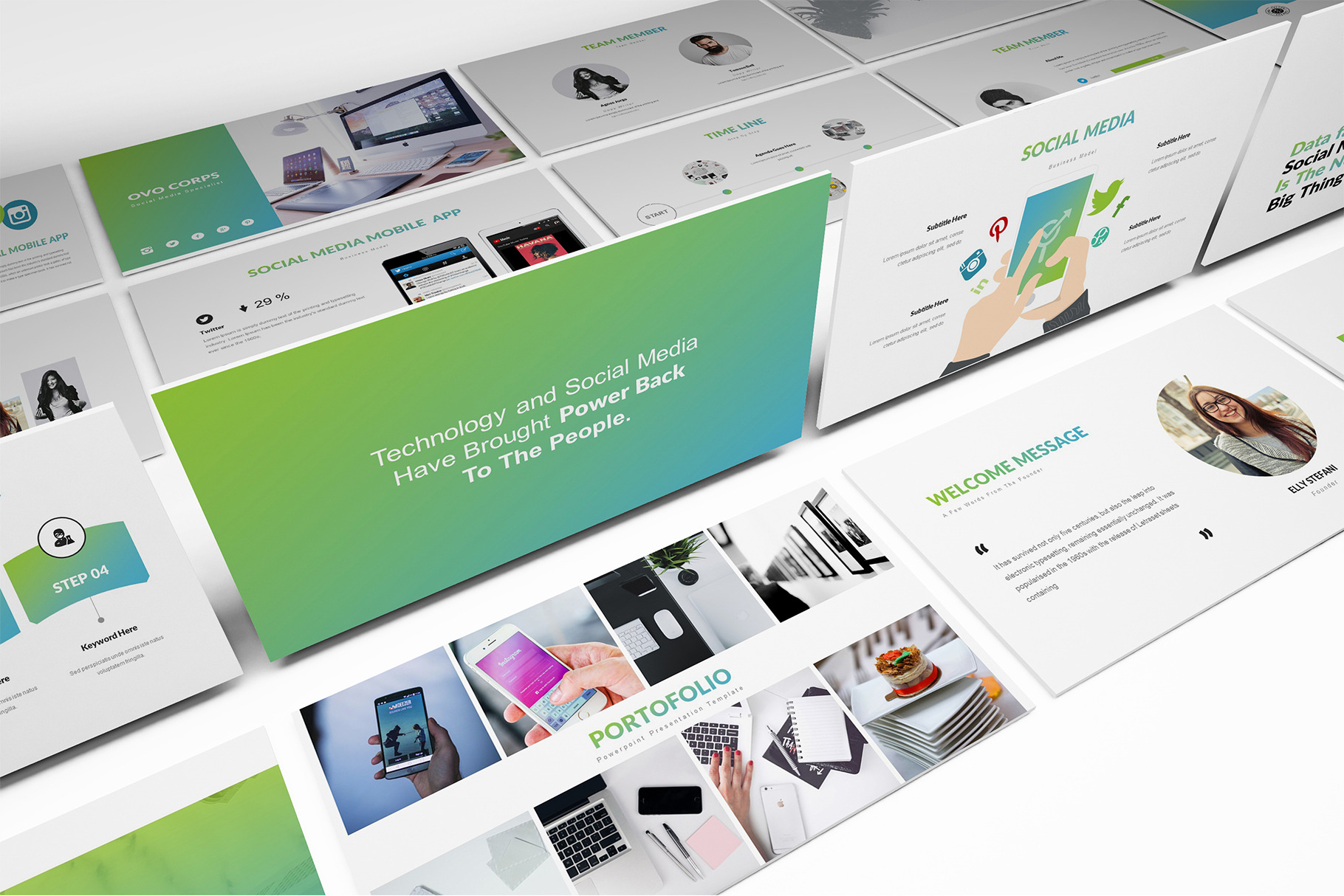 Social Media Google Slides Template, a Presentation Template by Incools ...