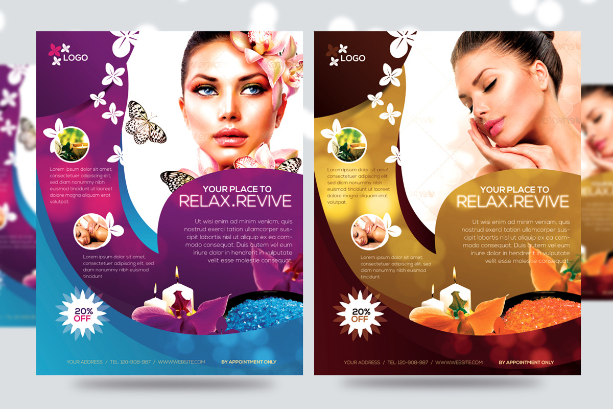Deluxe Spa Promotion Flyer V1, a Flyer Template by Satgur Graphic Design