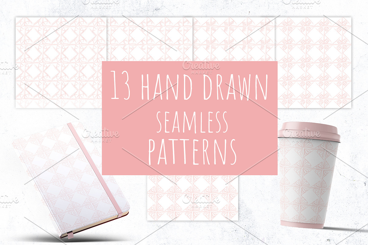 13 Seamless Feminine Patterns, a Pattern Graphic by Lamorgaineslife ...