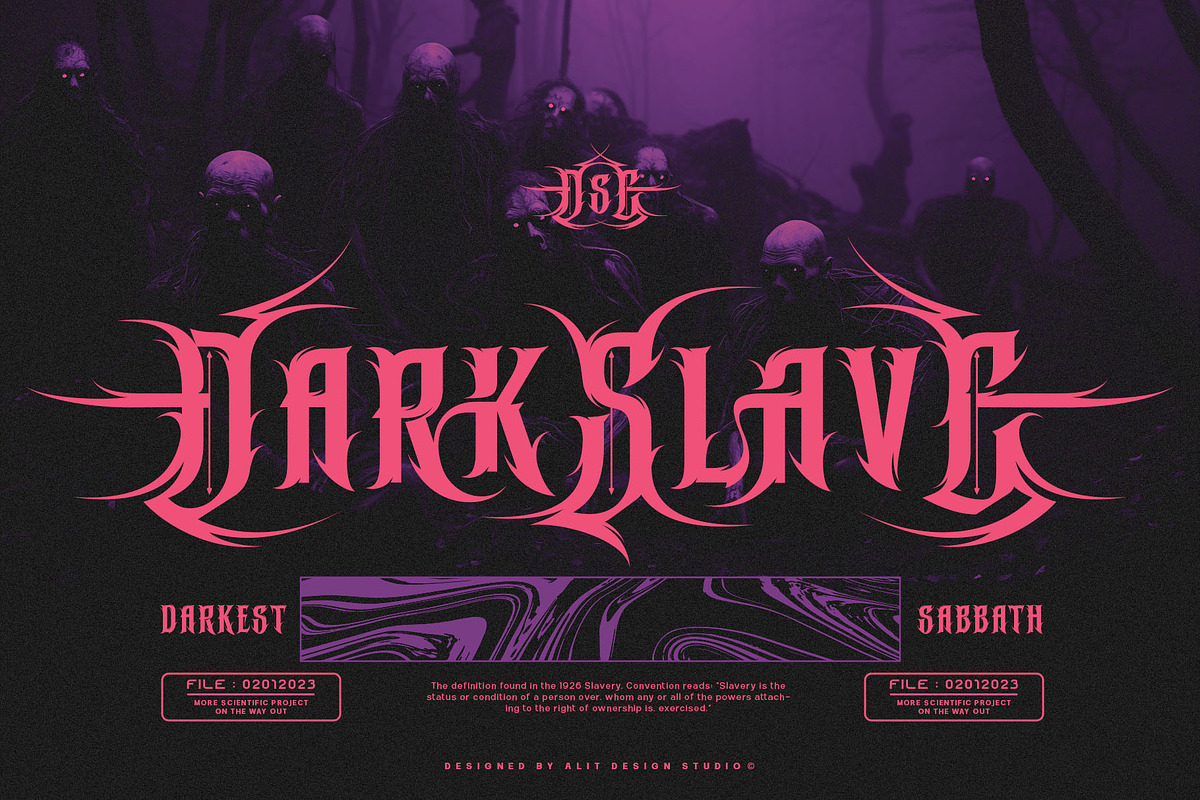 Riseria Typeface, a Blackletter Font by alit design