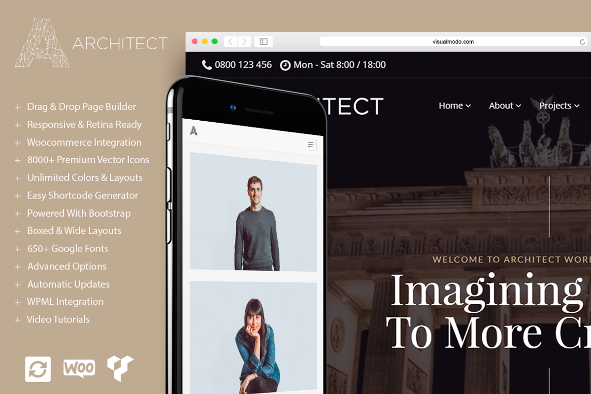 Architect WordPress Theme, a WordPress Template by Visualmodo