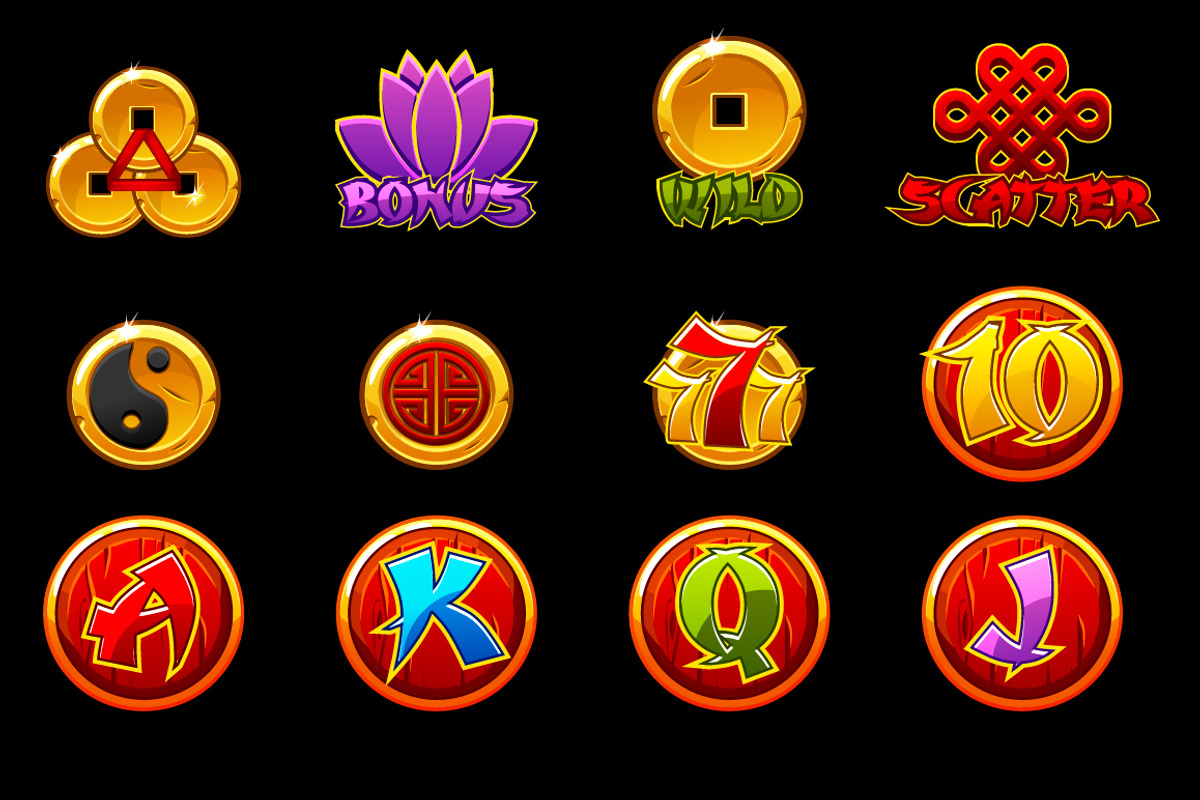 Chinese style Casino slot machine, a Background Graphic by BabySofja