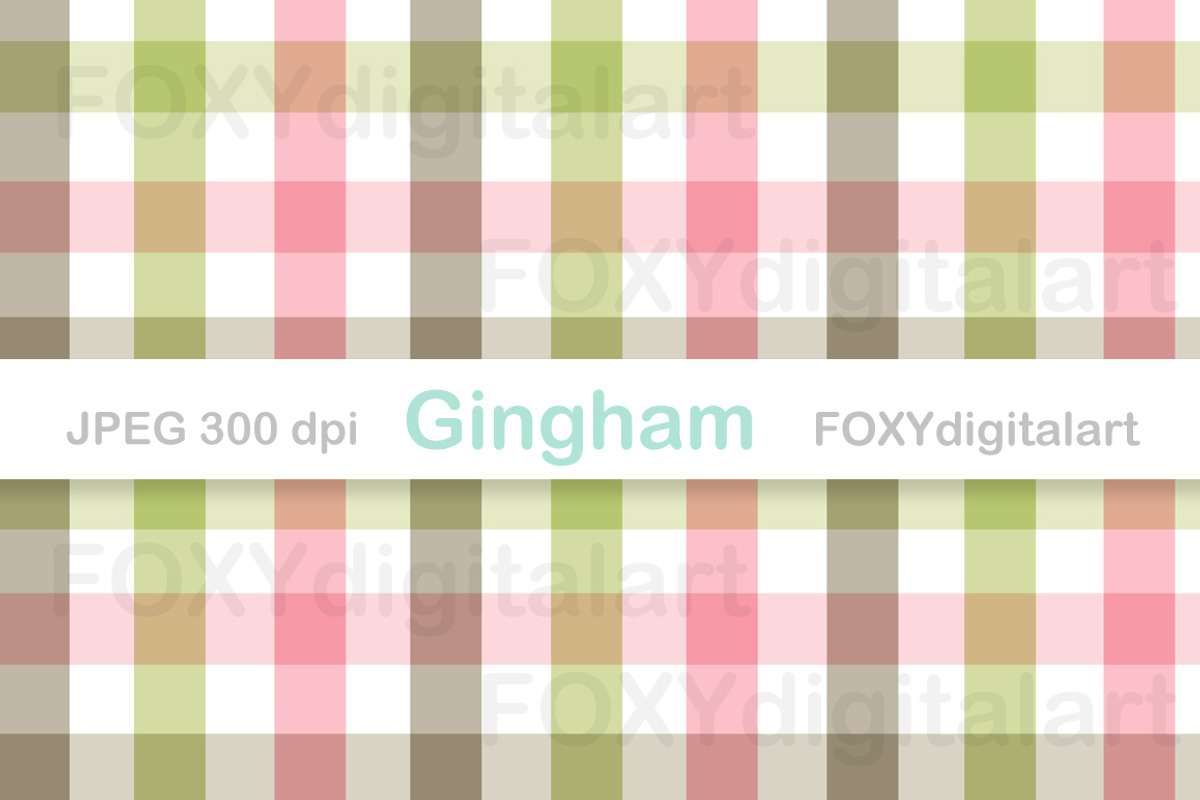 Gingham Digital Paper Pack, a Pattern Graphic by FOXYdigitalart