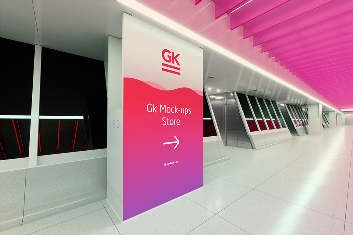 Navigation / Wayfinding Mock-up, a Product Mockup by GK Creative