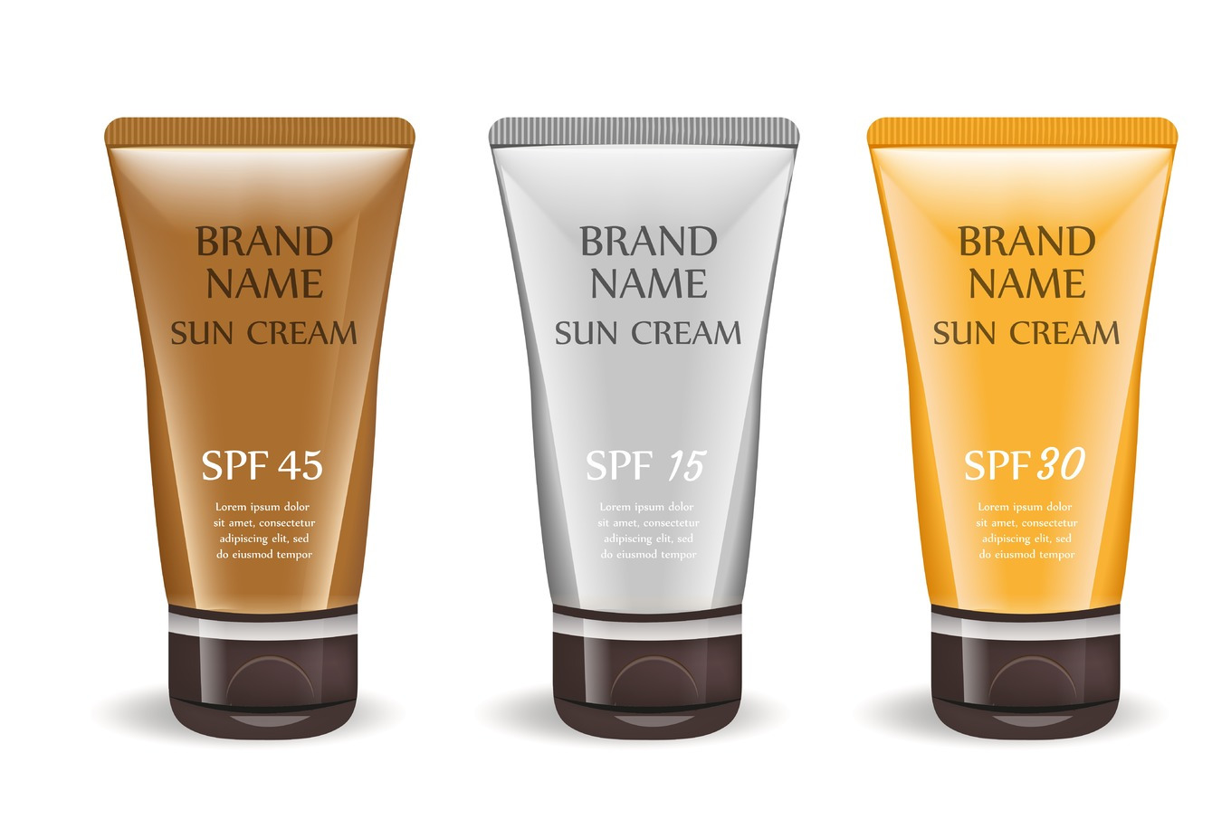 Sunscreen cream realistic package, a Cups & Container Mockup by Lucia Fox