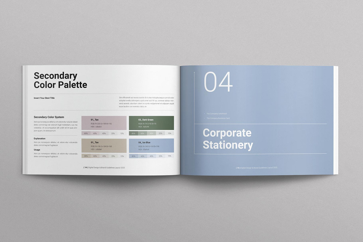 Digital Brand Guidelines Landscape, a Magazine Template by TemplatesForest
