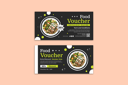 Food Gift Voucher, a Card Template by Vibesteam