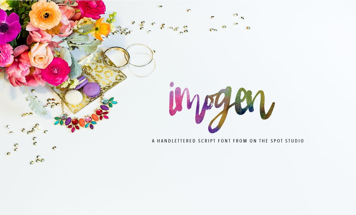 Imogen, a Script Font by OnTheSpotStudio