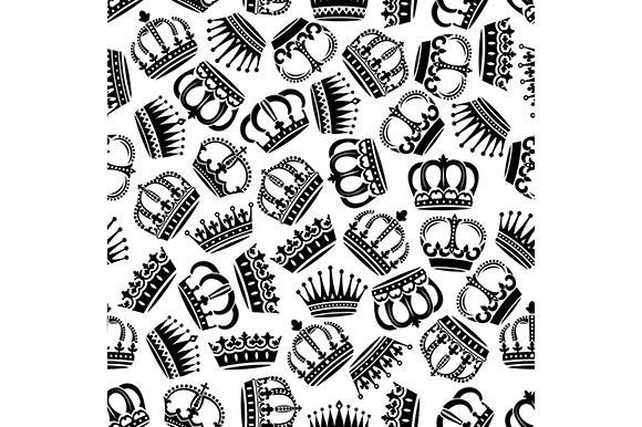 Medieval royal crown pattern, a Pattern Graphic by Vector Tradition