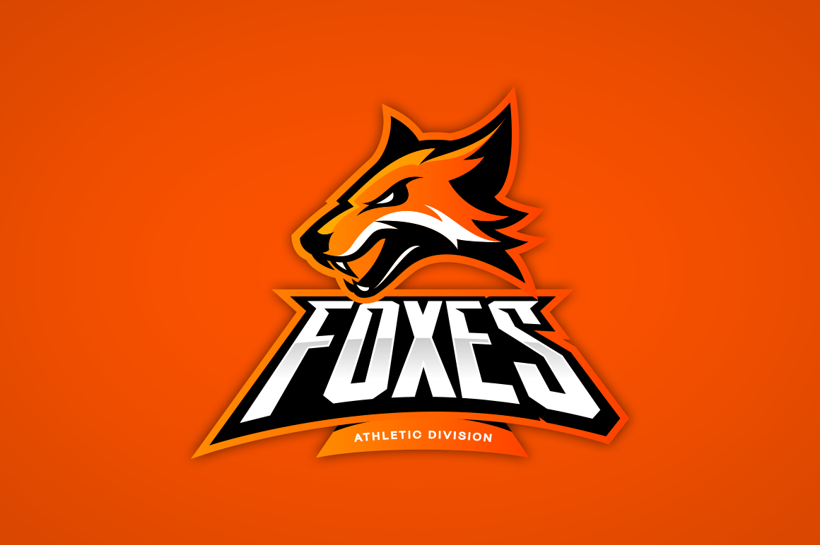 Fox mascot sport logo design, an Animal Illustration by provector