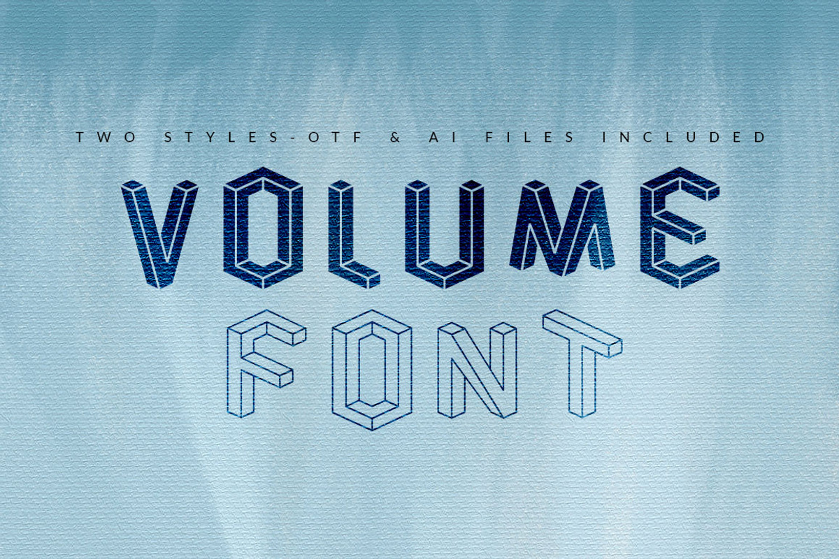 Volume Font and Vector Two Styles, a Font by creativebythesea