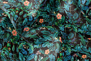 Dark Botanical Print, a Wallpaper Graphic by MalyskaStudio