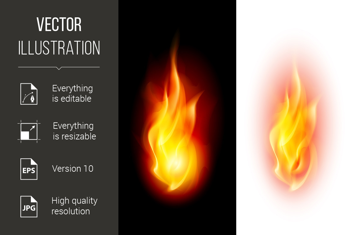 Two fire flames. | Background Graphics ~ Creative Market