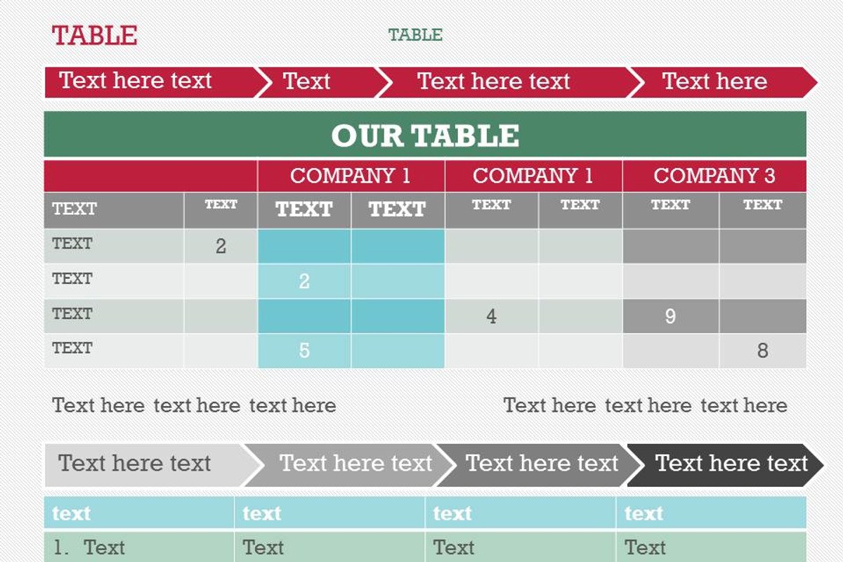 Table 1 PowerPoint Template, a Presentation Template by Yes Presentations