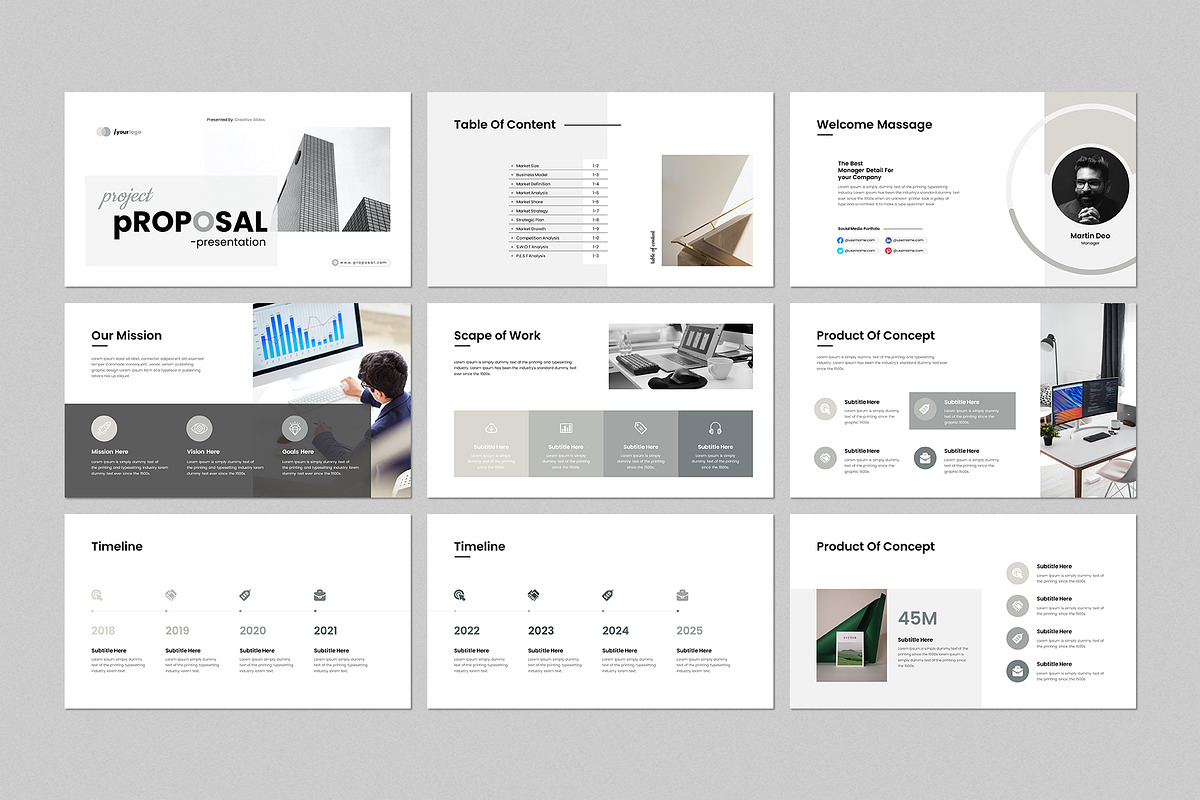 Project Proposal PowerPoint Template, a Presentation Template by ...