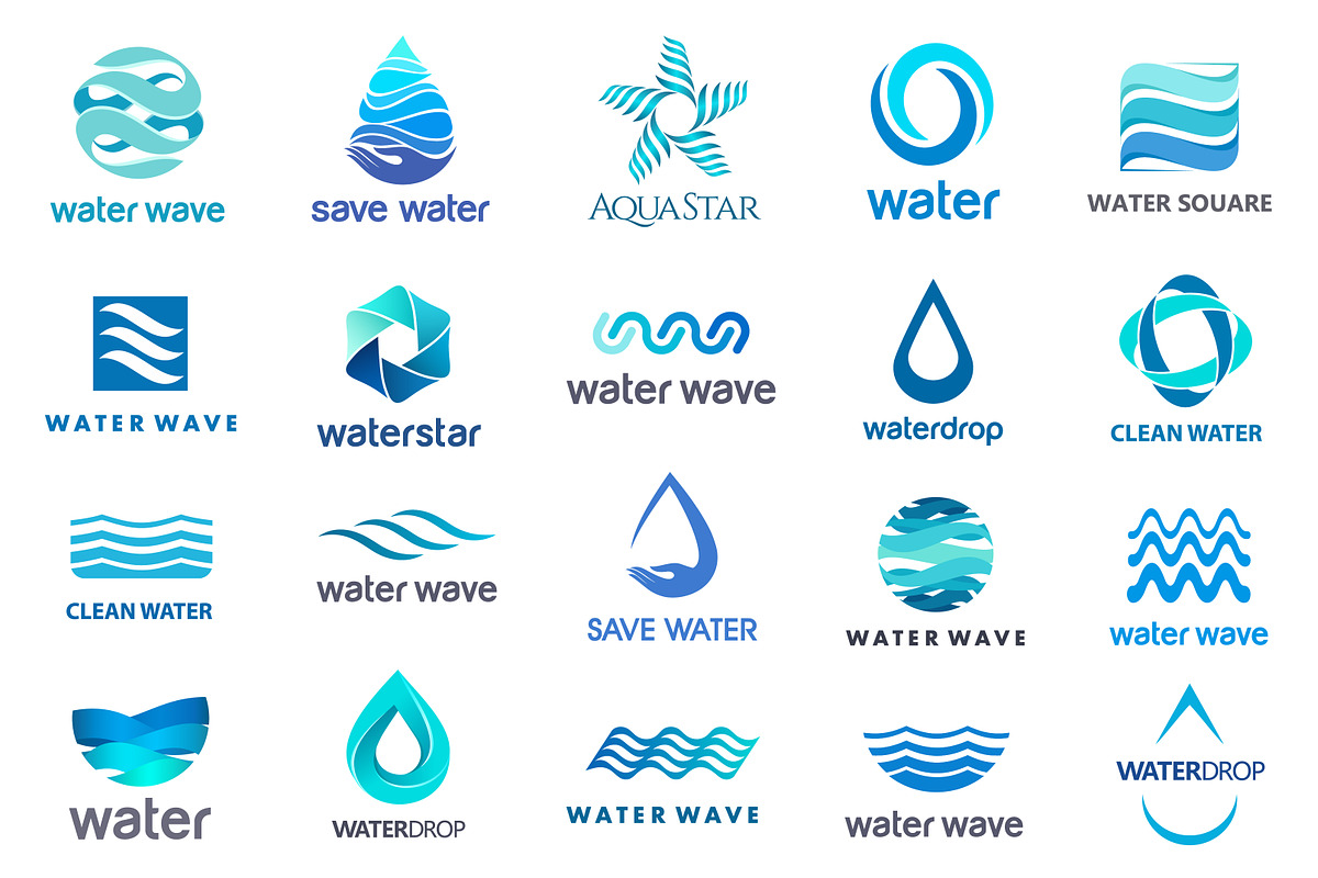 Clean Water Logos, a Branding & Logo Template by IKarGraphics
