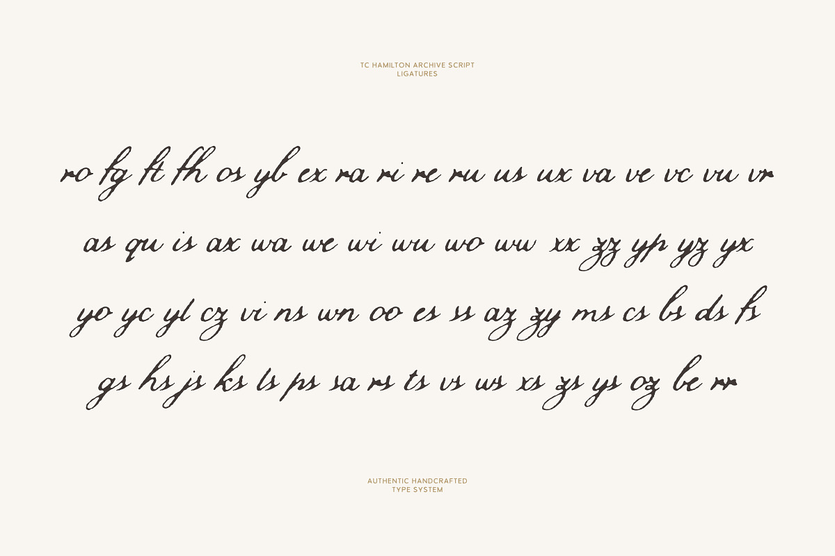 The Hamilton Archive Font Collection, a Handwritten Font by Tom Chalky