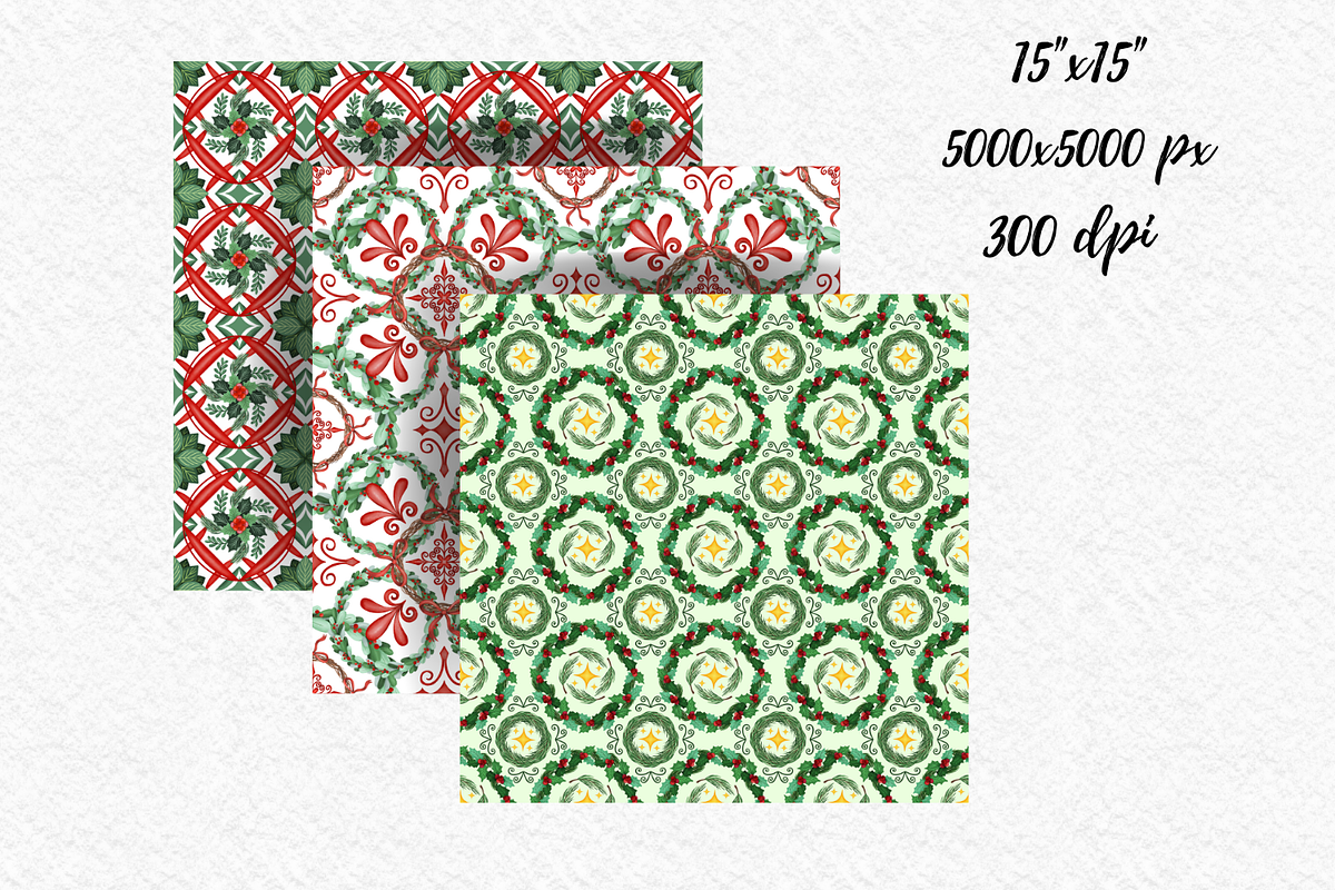 Christmas Tiles seamless patterns, a Pattern Graphic by AkiraVilla