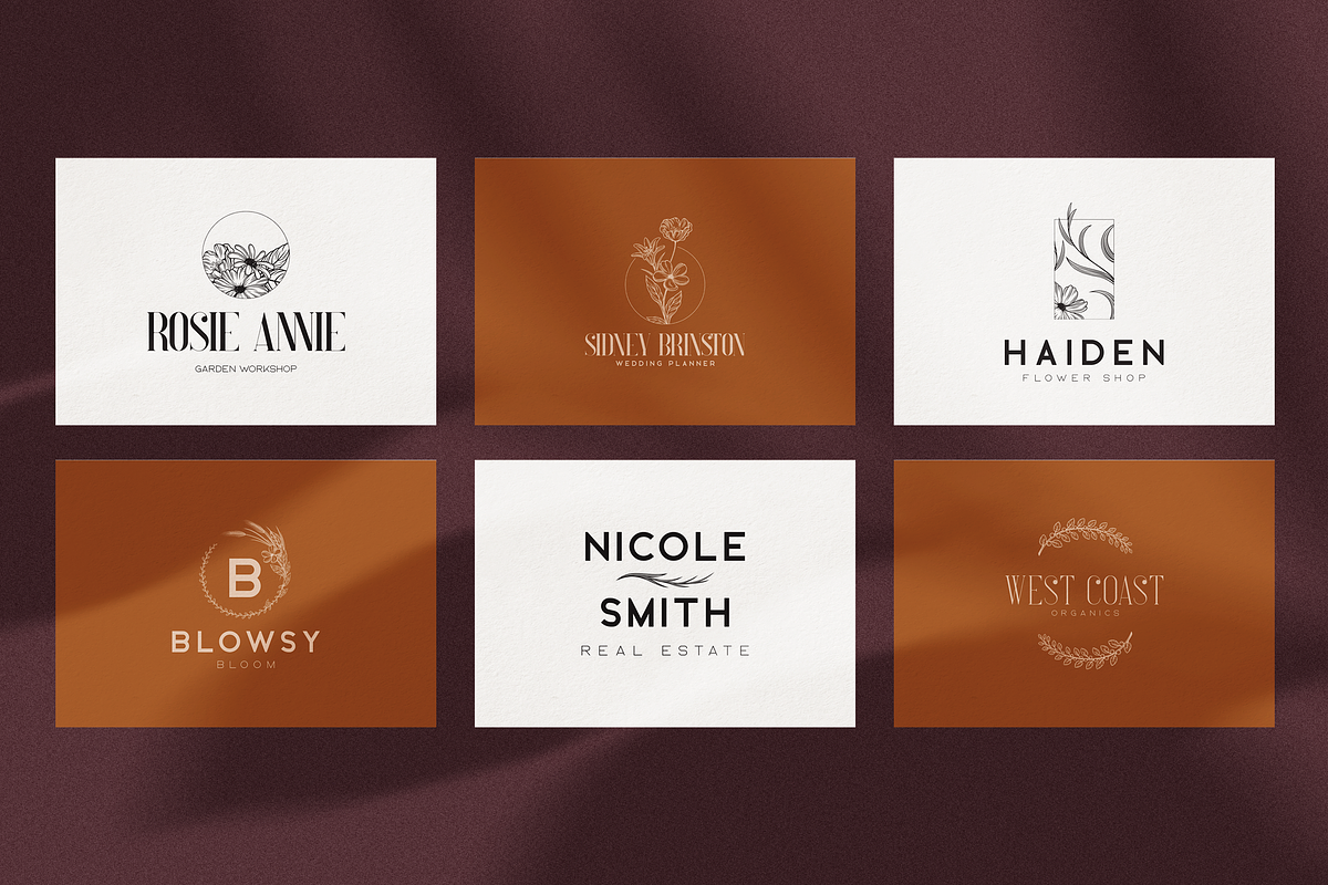 Doux Floral Logo Kit - Fonts included