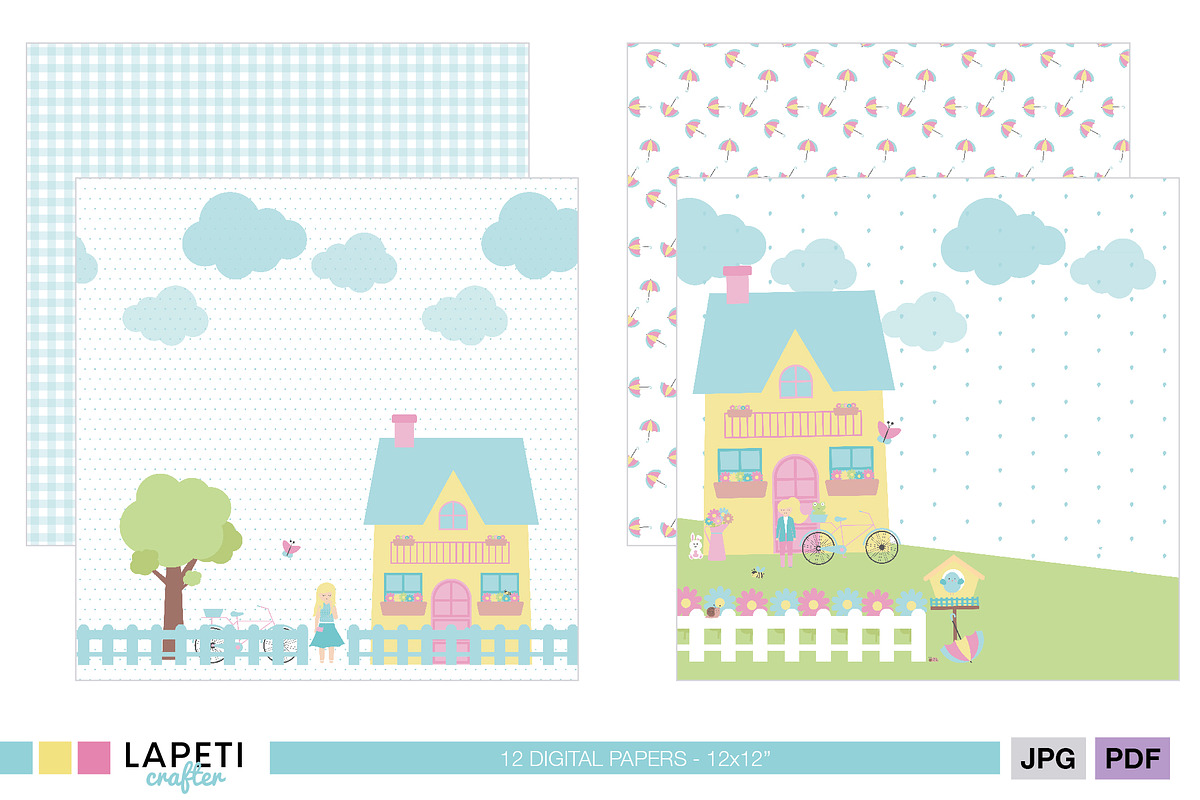 Spring Decorative Digital Paper Pack | Creative Market