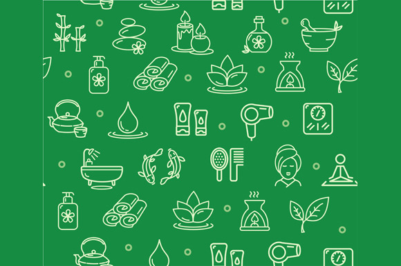 Spa Background Pattern. Vector, a Pattern Graphic by More Shop