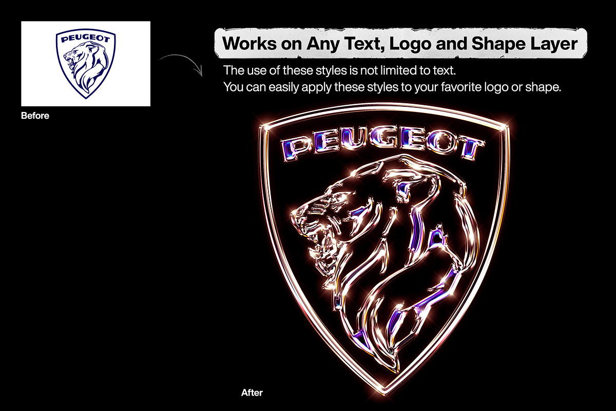 Chrome Text Effects Vol.7, a Layer Style Add-On by Hyperpix Productions