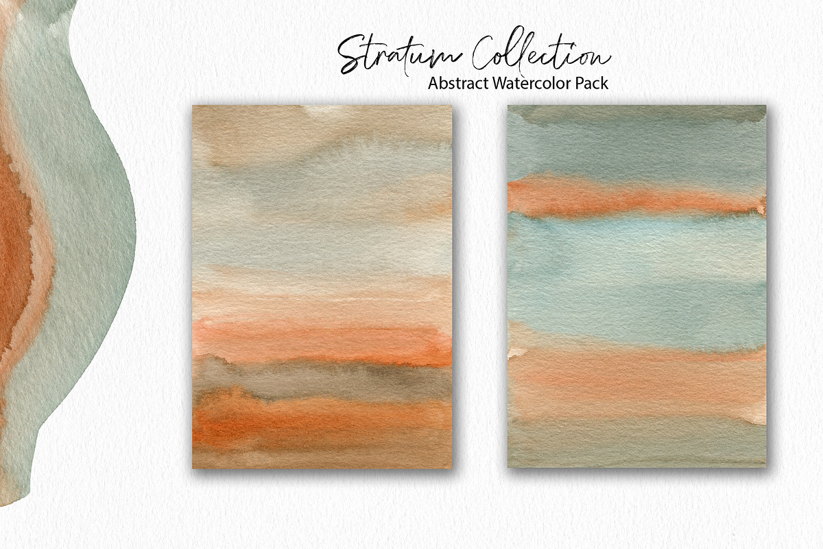 Stratum Watercolor Abstract Textures, a Texture Graphic by Marmoris.Arts