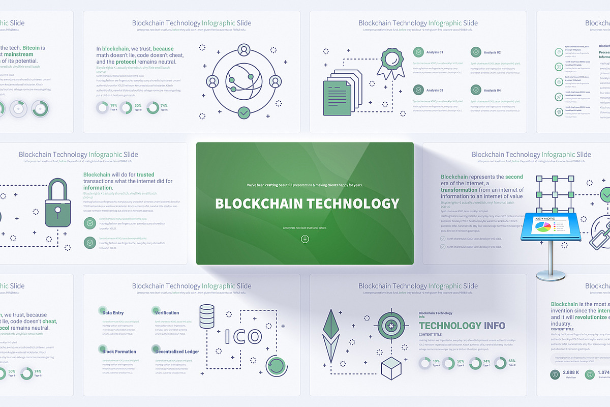 Blockchain Technology Keynote, a Presentation Template by Pulsecolor ...