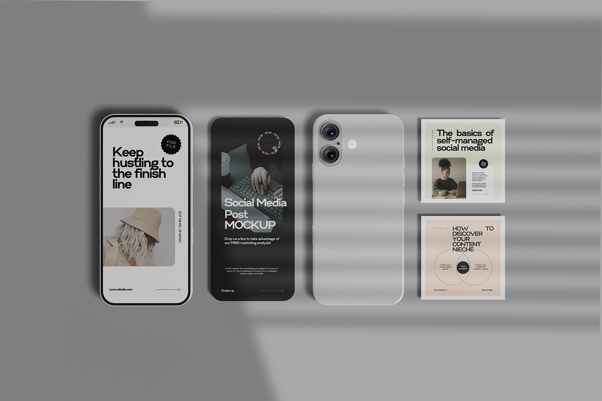 Social Media Post / Phone 16 Mockup, an iPhone Mockup by Graphic Deal