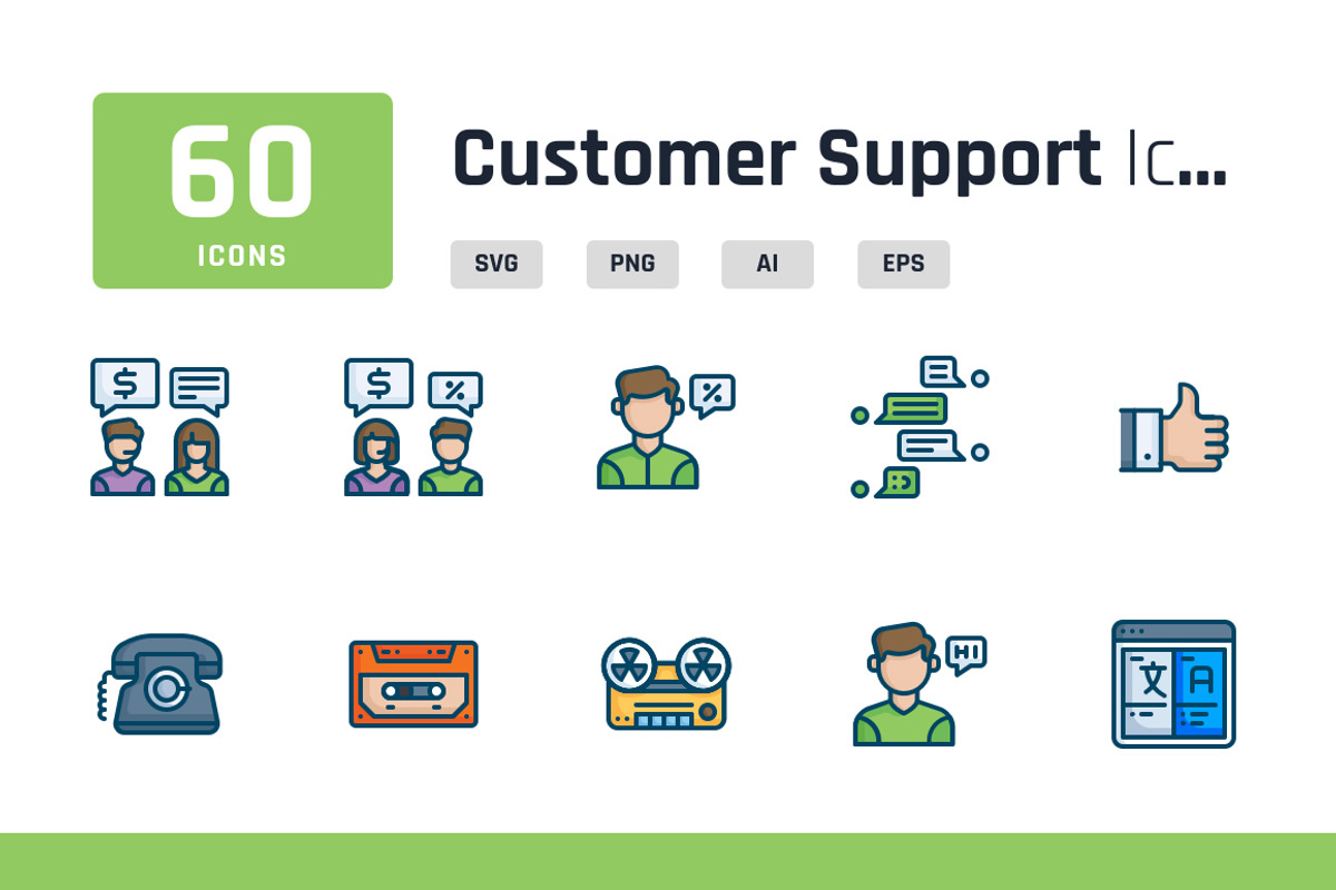 Customer Support Iconpack, an Icon by Chamedesign