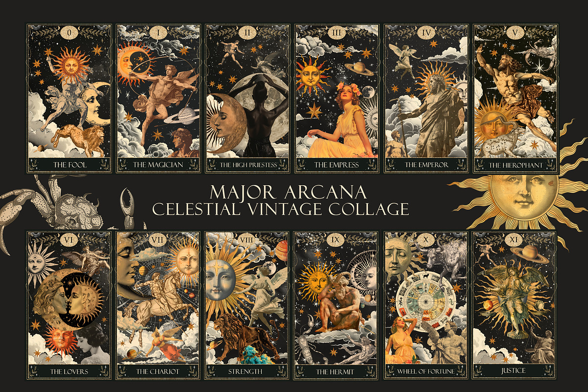 Tarot cards. celestial vintage, a Decorative Illustration by Chikovnaya