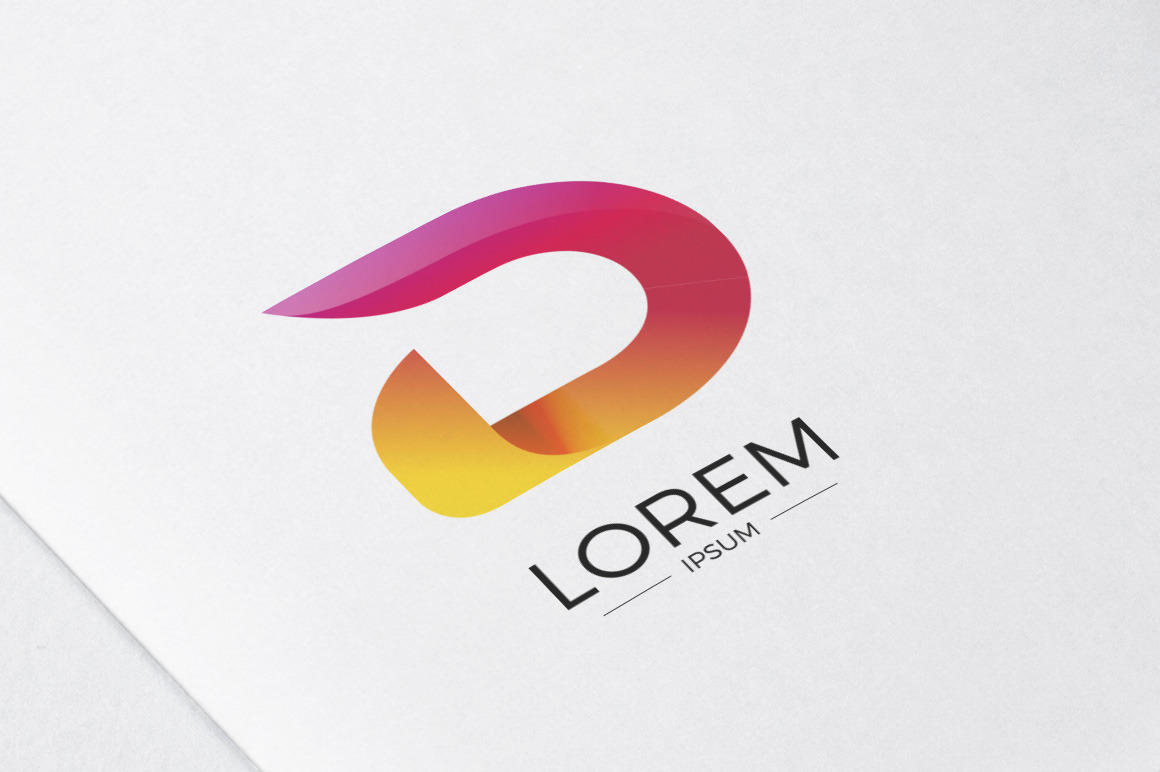 D Alphabet Abstract letter logo, a Branding & Logo Template by Woo Graphics