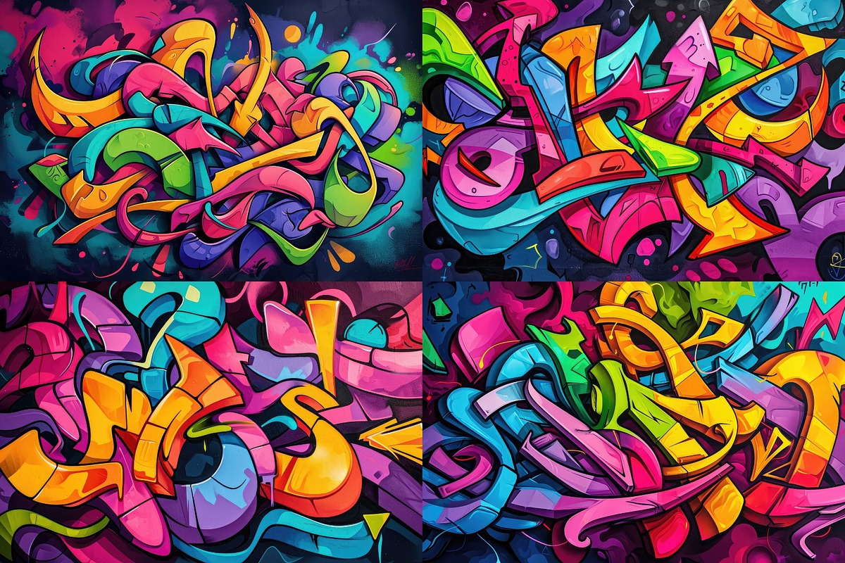 26 Urban Graffiti Backgrounds, a Background Graphic by HipFonts