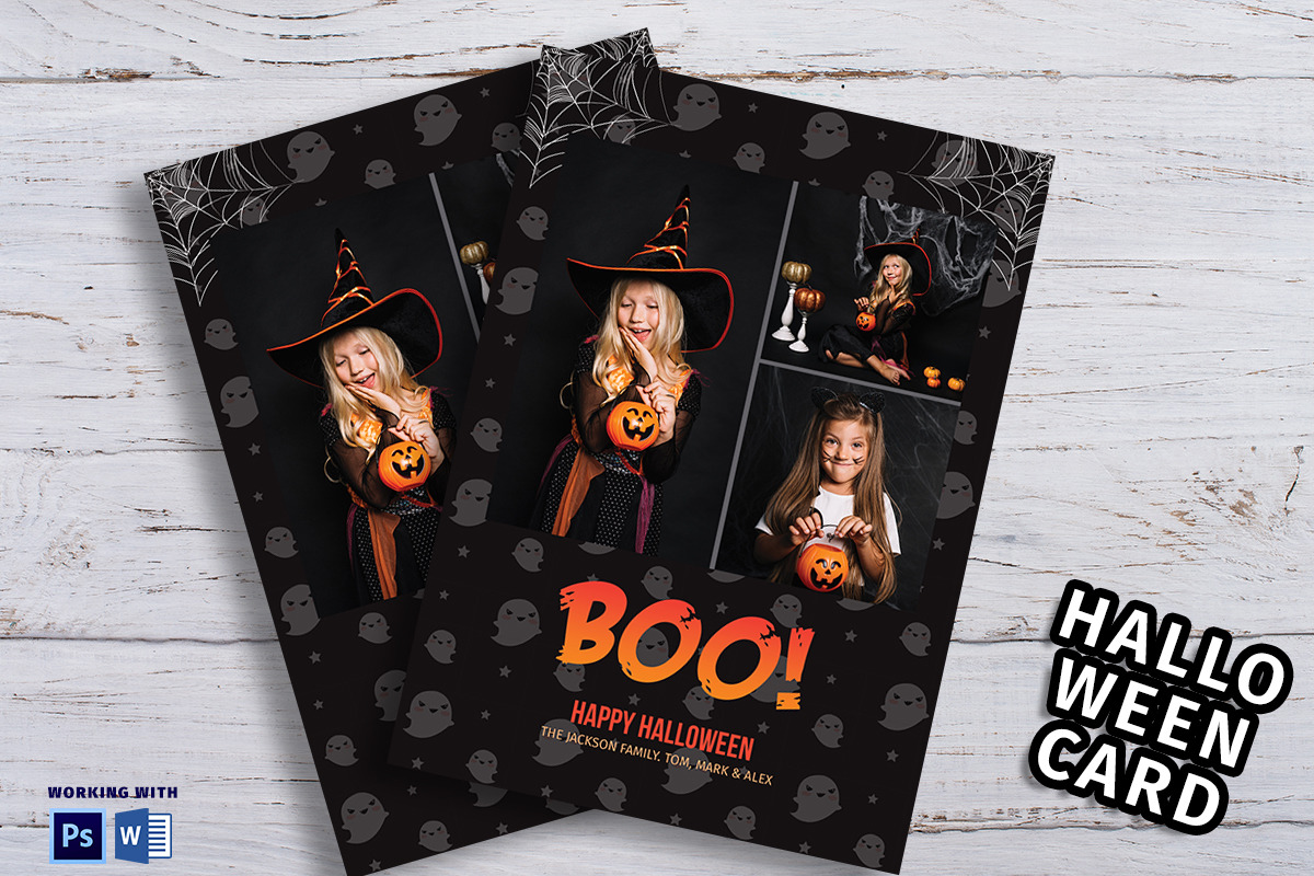 Spooky Greeting Halloween Card V02, a Card Template by Madhabi Studio